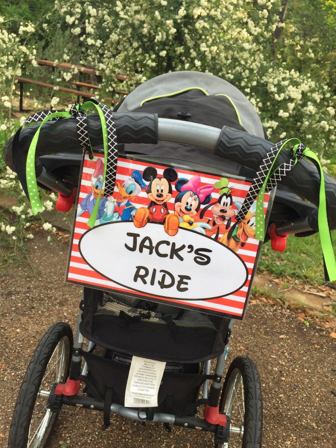 Stroller Tag Custom Personalized Disney Mickey Mouse