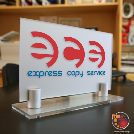 Personalized Office Front Desk Logo or message Sign. Modern