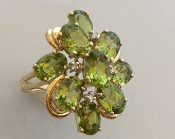 Vintage peridot ring | Etsy