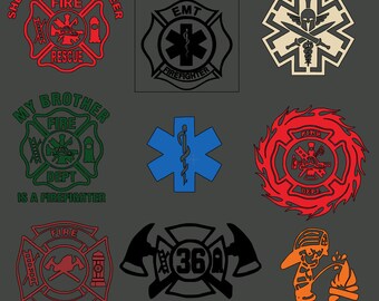 Fire dept decal | Etsy