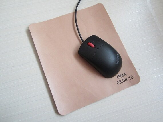 Items similar to Personalized Leather Mouse Pad,Engraving Mouse Pad ...