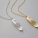 Long Gold Layering Necklace Feather Necklace Bohemian