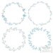 Floral Wreaths & Laurels in Soft Blue Soft Blue Flower