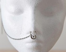 Unique nose ring chain related items | Etsy