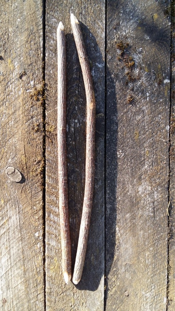 2 Rowan wood sticks natural mountain ash tree by goodieshill