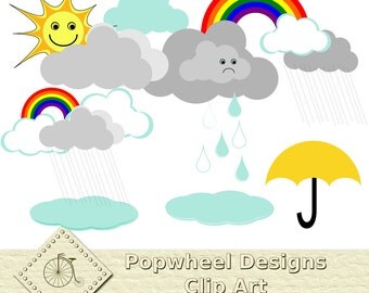 Rainy day clipart | Etsy