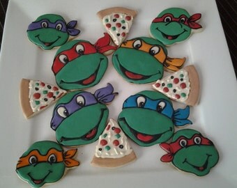 Ninja turtle cookies | Etsy