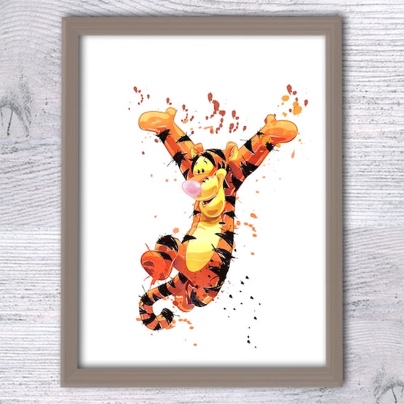 Tigger Winnie the Pooh Nursery art Tigger poster Disney