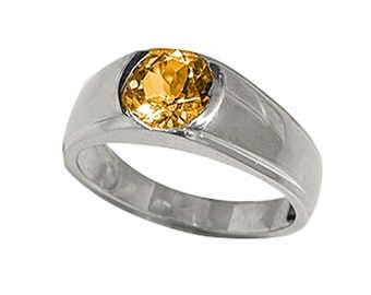 Mens citrine ring | Etsy
