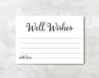 Wishing Well Card Template Printable Wishing Well by VineWedding