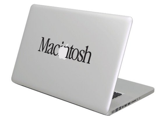 Macintosh retro MacBook Decal sticker. Fits all sizes.