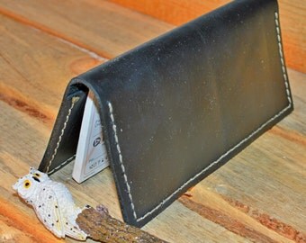 Double Checkbook / Two checkbook holder / Double Leather