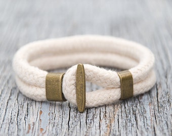 White rope bracelet | Etsy