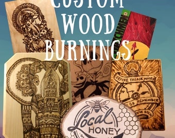 Custom wood burning | Etsy
