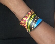 Unique fabric bracelet related items | Etsy