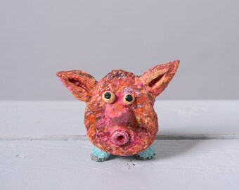 Paper mache pig | Etsy