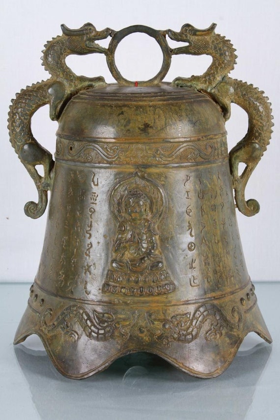 Antique Chinese Bronze Temple Bell 1850-1890