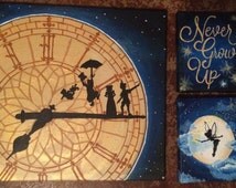 Unique peter pan clock related items | Etsy