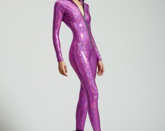 Purple catsuit | Etsy