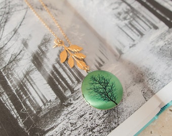 Unique tree leaf necklace related items | Etsy