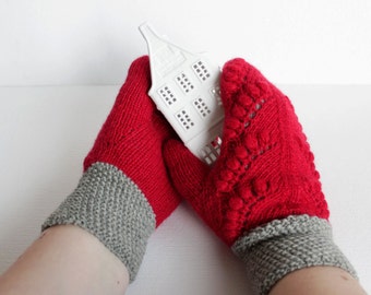 Double knit mittens | Etsy