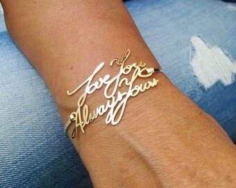 Unique signature bracelet related items | Etsy