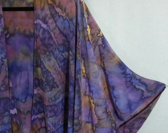 Silk Ruana Hand Dyed Extra Large Hand Painted Cape