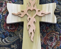 Unique flaming cross related items | Etsy