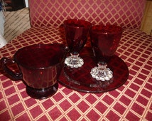 Unique red depression glass related items | Etsy