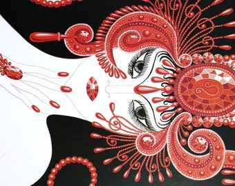Erte 1982 COMING of SPRING Birds on Horizon by AllThingsBrooklyn