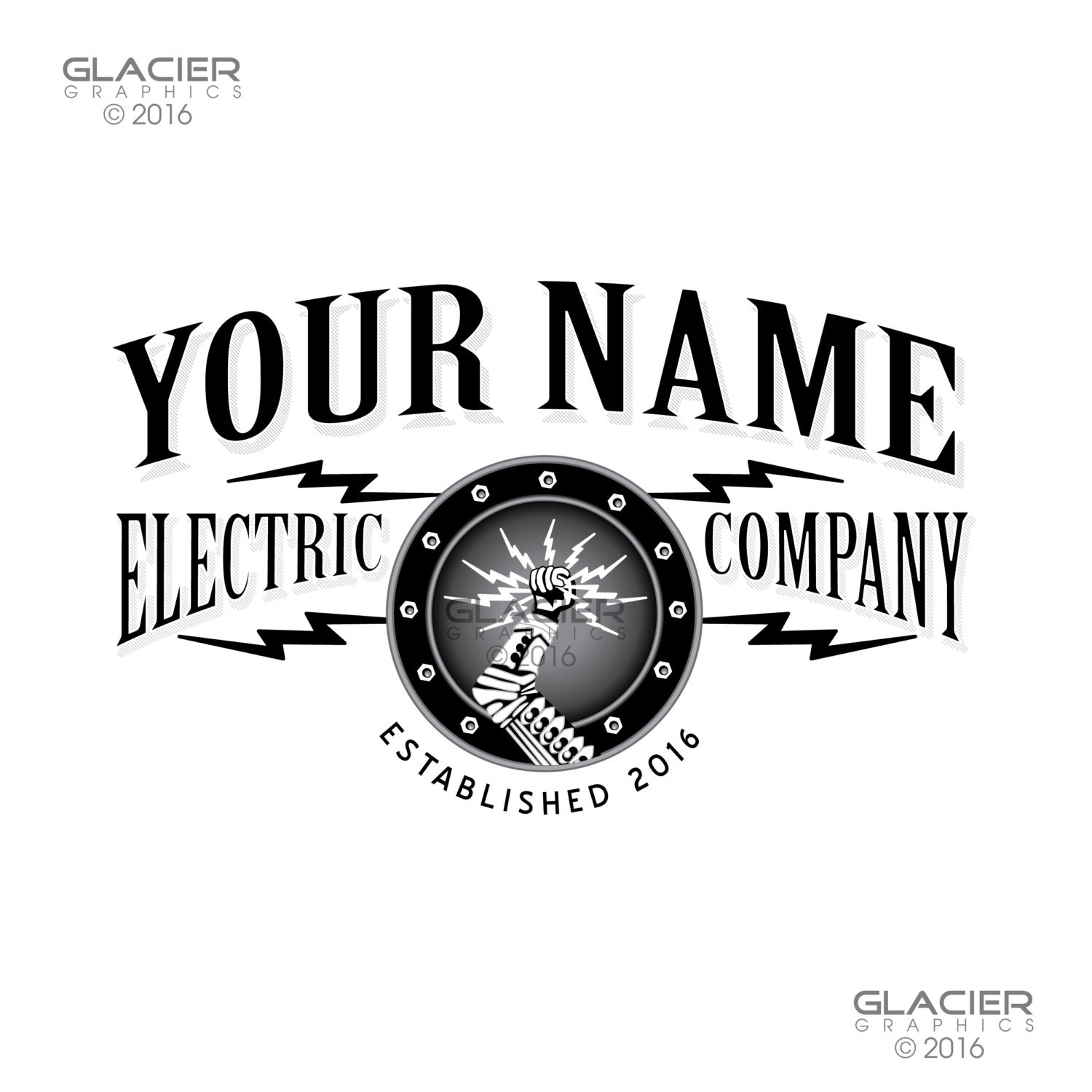 Steampunk Electrician Logo Electrical Logo Lighting Logo Steampunk Electrician Logo Electrical Logo Lighting Logo