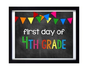 4th grade sign | Etsy