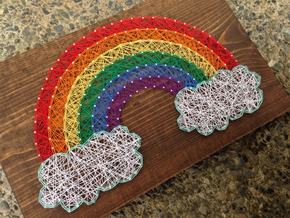 MADE TO ORDER Rainbow String Art