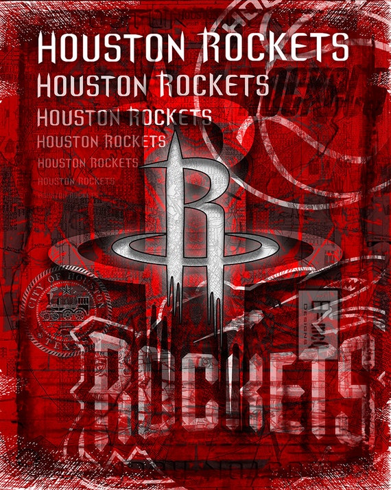 Houston Rockets Art Houston Rockets Poster Houston by McQDesign