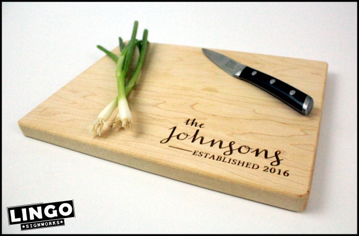Personalized cutting board-1Engraved cutting by LingoSignWorks