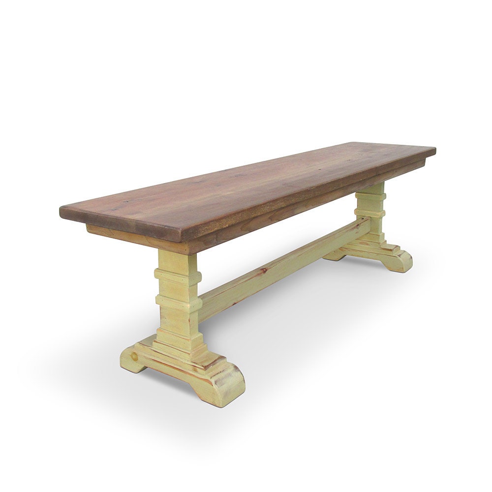 Bench Table Reclaimed Wood Rustic Handmade