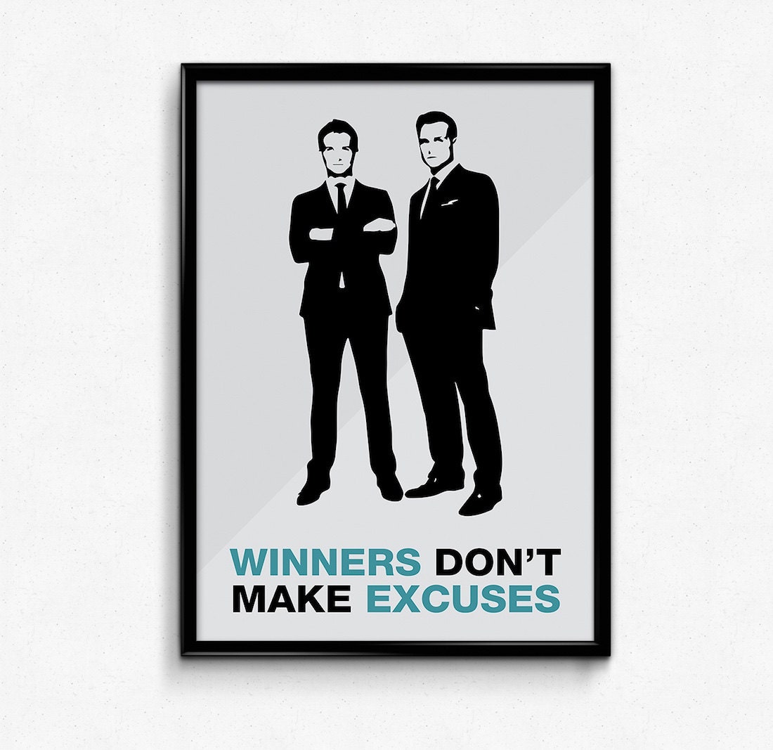 Suits TV Show Poster Harvey Quote Winners Don't Make