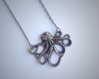 Unique octopus necklace related items | Etsy