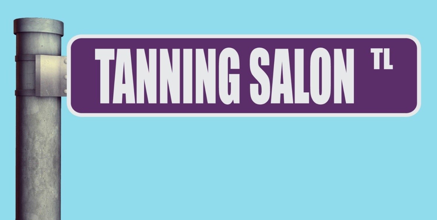 Tanning Salon TL Street Sign Trail Heavy Duty Aluminum Warning