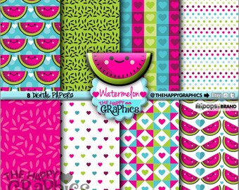 Rainbow Digital Paper COMMERCIAL USE Rainbow by TheHappyGraphics