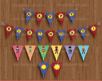 Superhero flags | Etsy