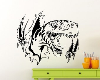 T rex wall decal | Etsy