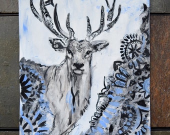 Elk painting | Etsy
