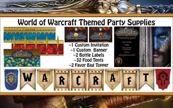 World of Warcraft Themed Party Supplies
