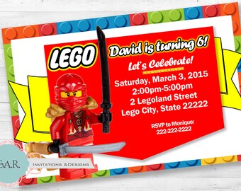 Ninjago invite | Etsy
