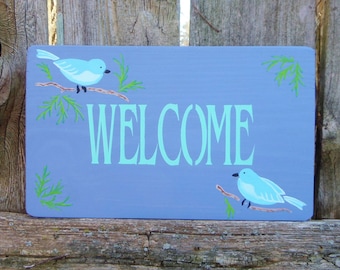 Birds welcome sign | Etsy