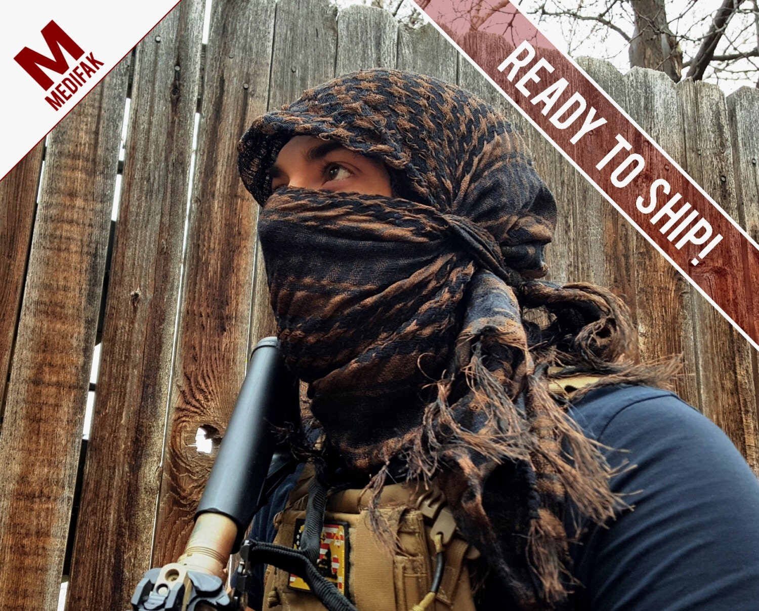 Shemagh Keffiyeh Authentic Cotton Military Scarf Balaclava Mask ...