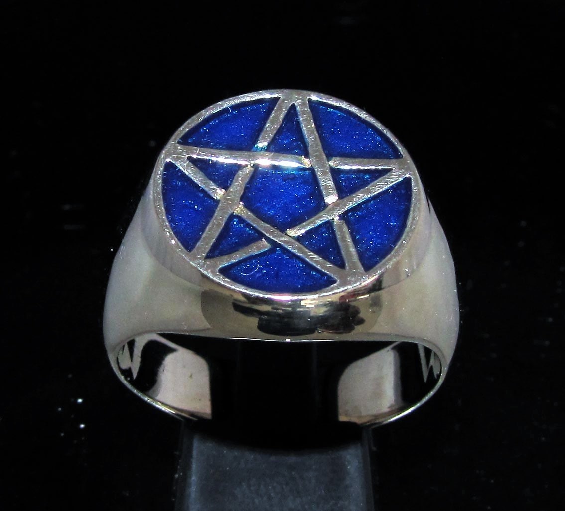 Sterling silver Pentagram symbol ring Pentacle by deringwinkel