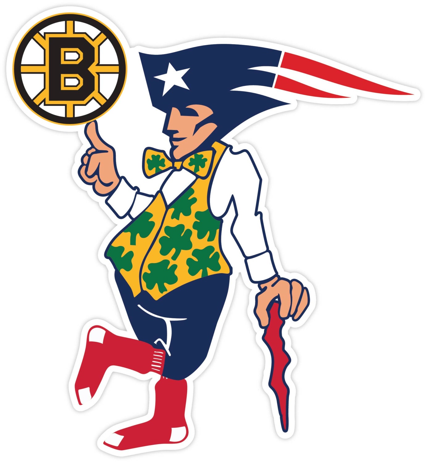 Boston Fan Sport Teams Red Sox Bruins Celtics Patriots Vinyl