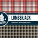 Lumberjack plaid pattern digital paper red and black tartan